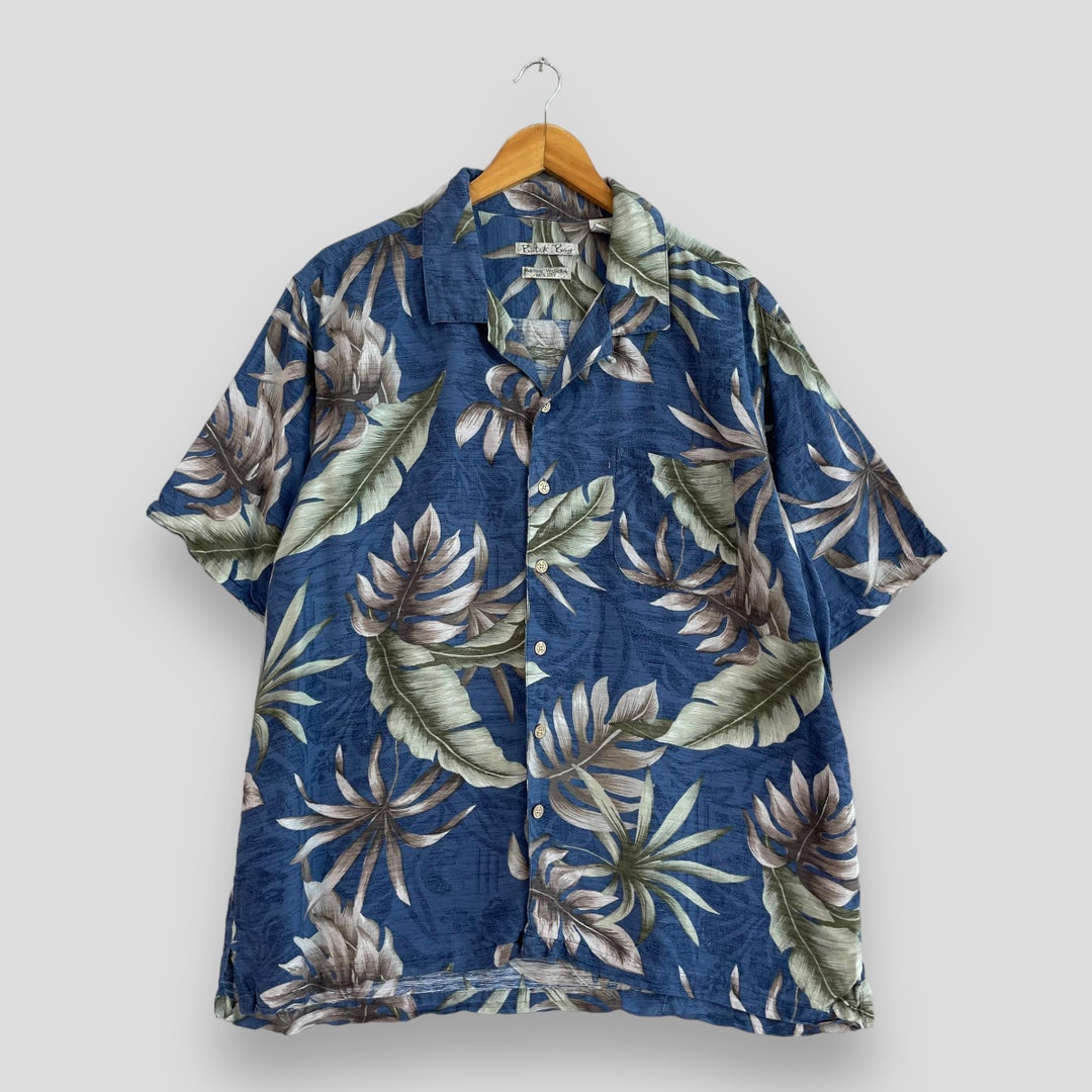 Vintage 1990s BATIK BAY Silk Hawaii Shirt Xlarge Hawaiian Aloha ...