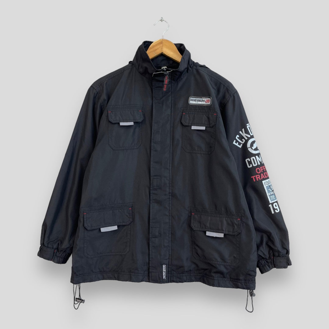 Vintage 90's ECKO FUNCTION Windbreaker Jacket Medium Ecko Unltd Hip Hop Sportswear Ecko Four ...