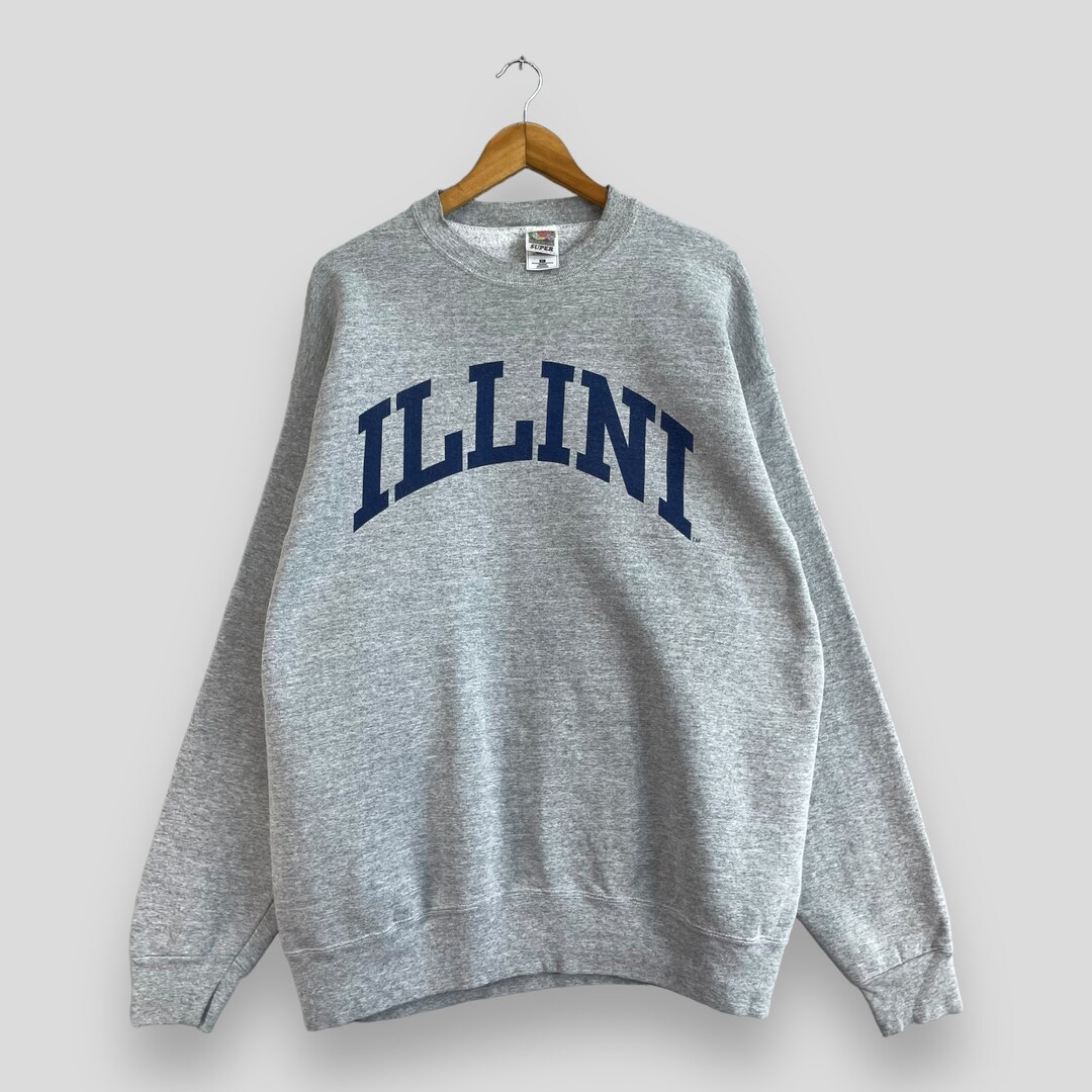 Vintage 1990s ILLINI College University Crewneck Sweatshirt Xlarge ...