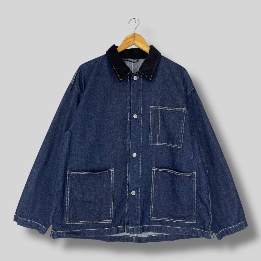 Vintage Japanese Brand Denim Chore Jacket Xlarge Frenchwork Workwear ...