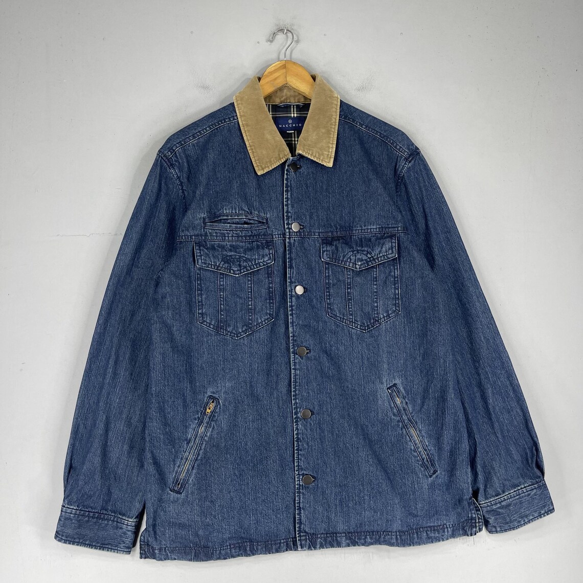 Vintage 1990s Barn Field Denim Jacket Medium Workwear Denim Lined ...