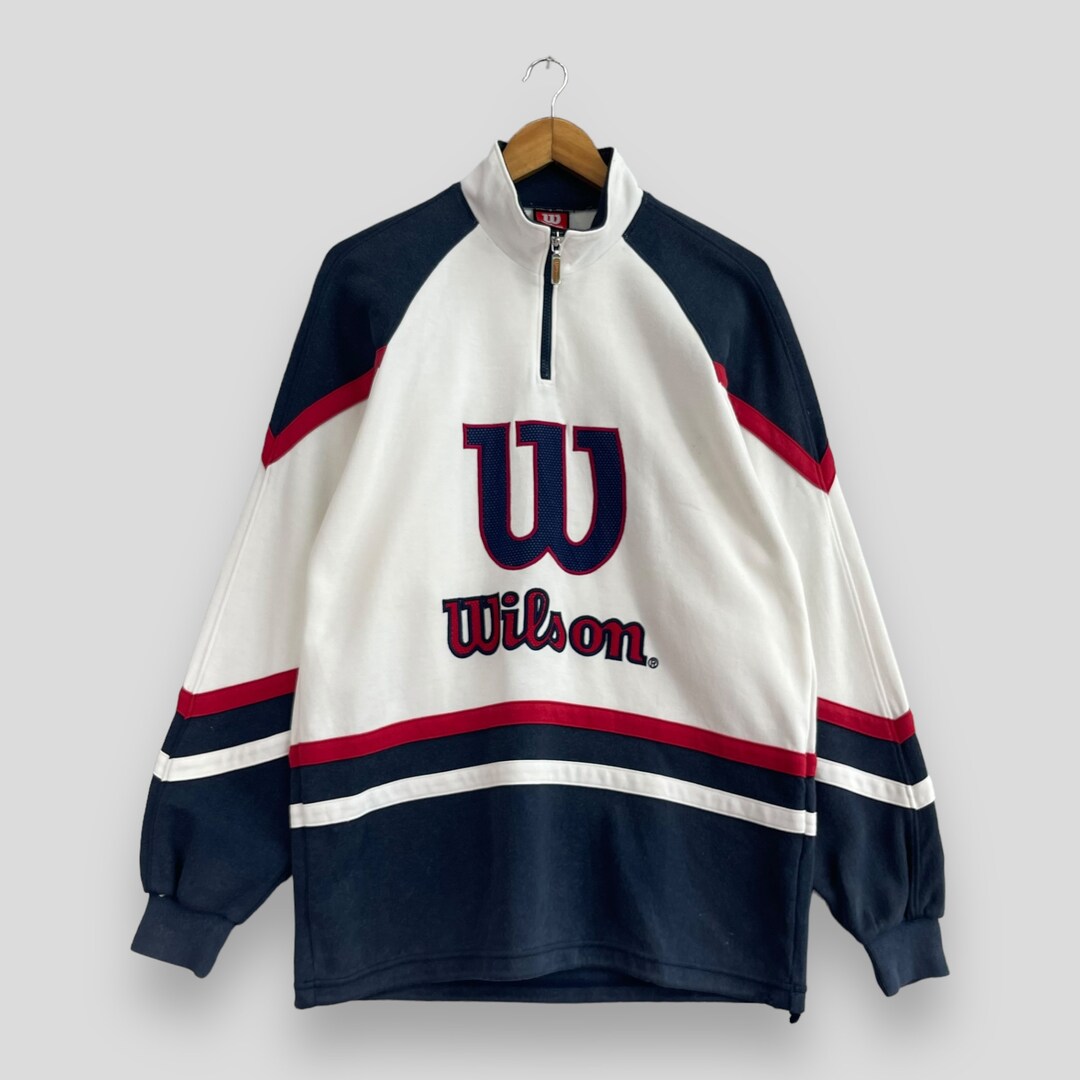 Vintage 1990s WILSON Half Zipper Sweatshirt Medium Wilson Sportswear ...