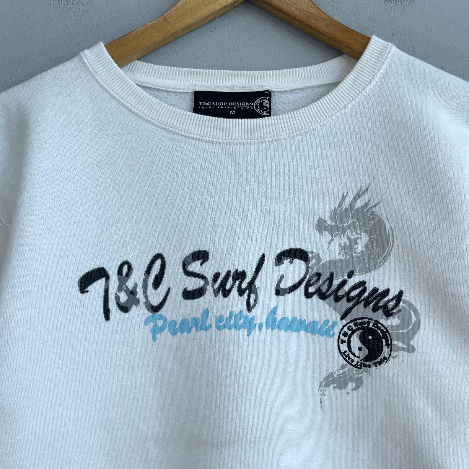 Vintage Town and Country Crewneck Sweatshirt Medium 90s T&C Surfboard ...