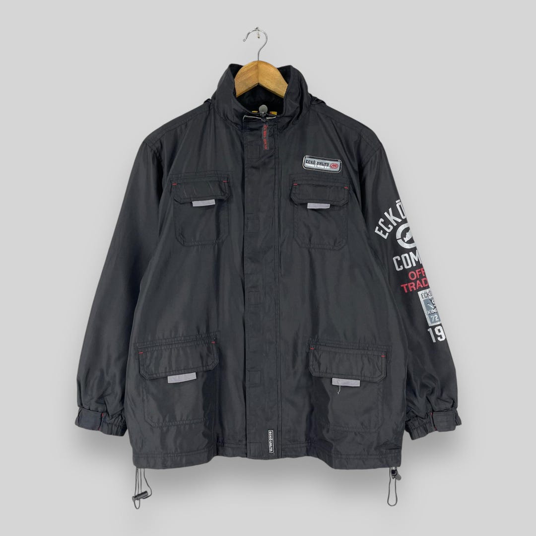Vintage Y2K ECKO FUNCTION Windbreaker Jacket Medium Ecko Unltd Hip Hop Sportswear Ecko Four ...