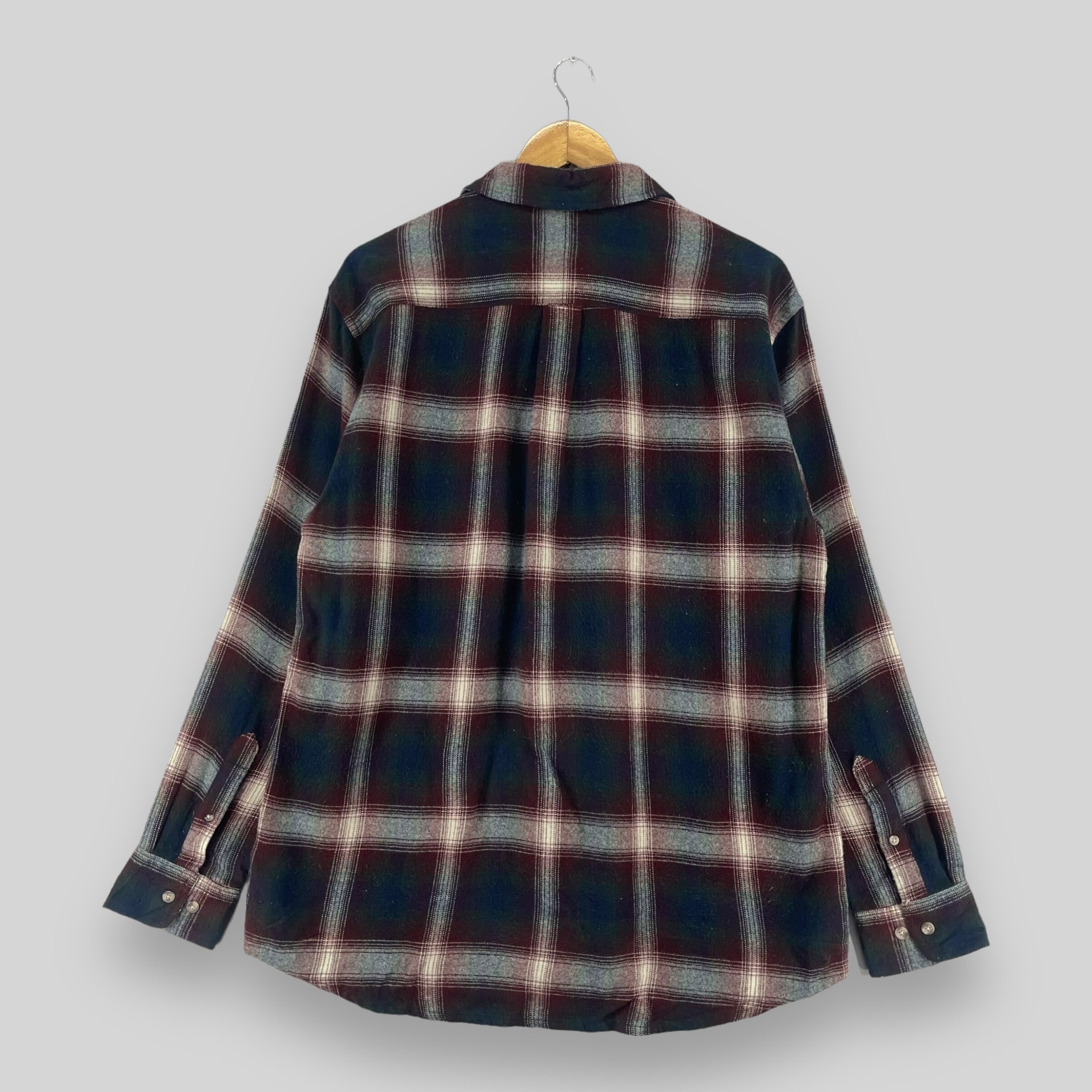Vintage Y2K COVINGTON Plaid Shadow Flannel Medium Checkered Multicolor ...