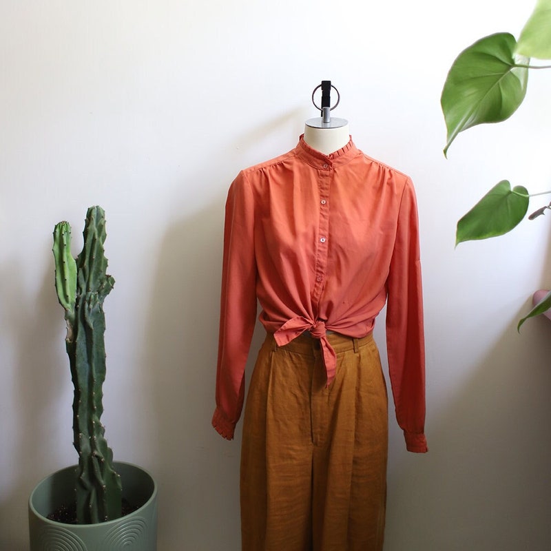 Rust Blouse - Etsy