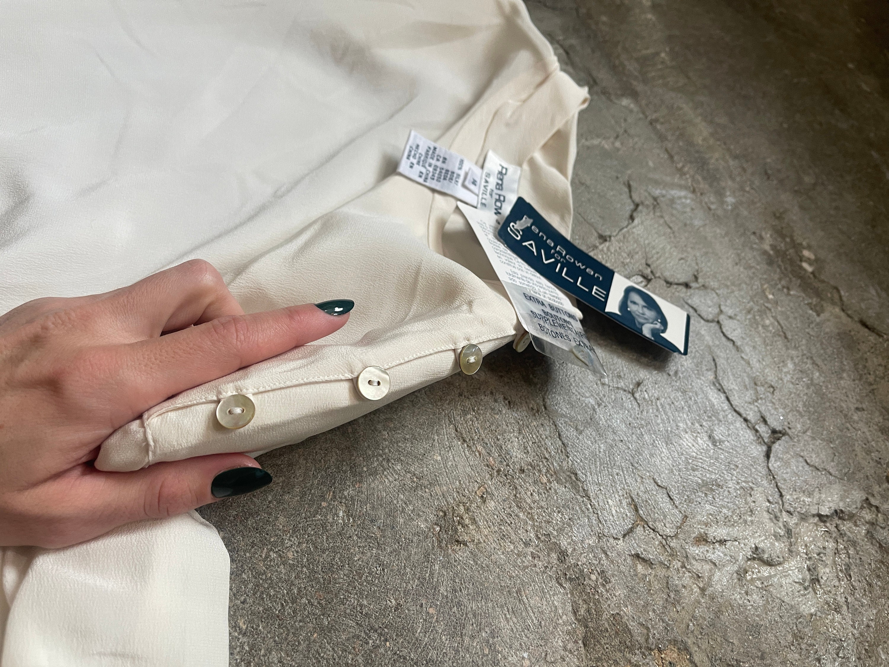 Vintage 1980s 90s Rena Rowan for Saville Ivory Off-white High - Etsy