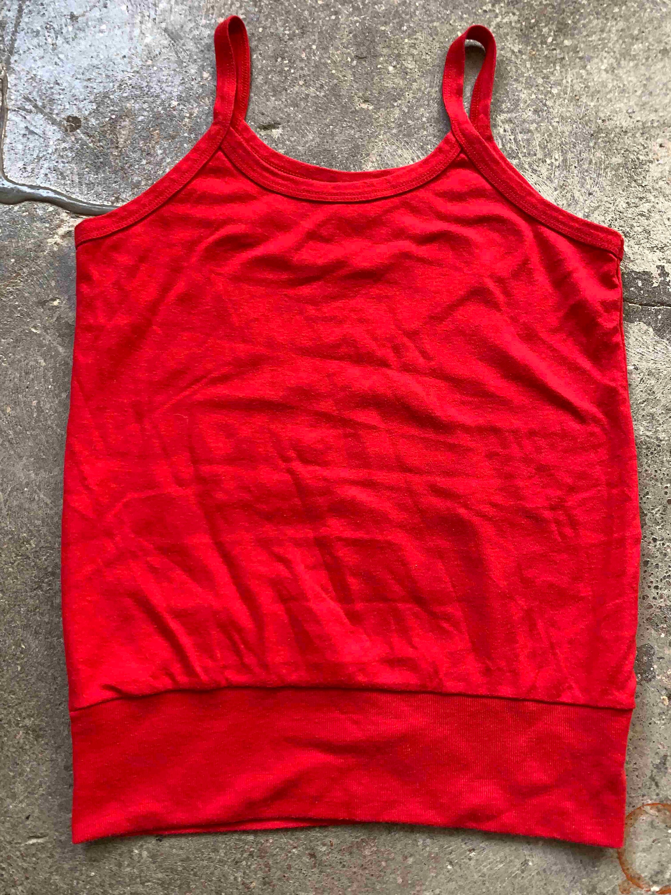 Vintage 1970s 80s Xs Red Spaghetti Strap Tank Top Sleeveless - Etsy