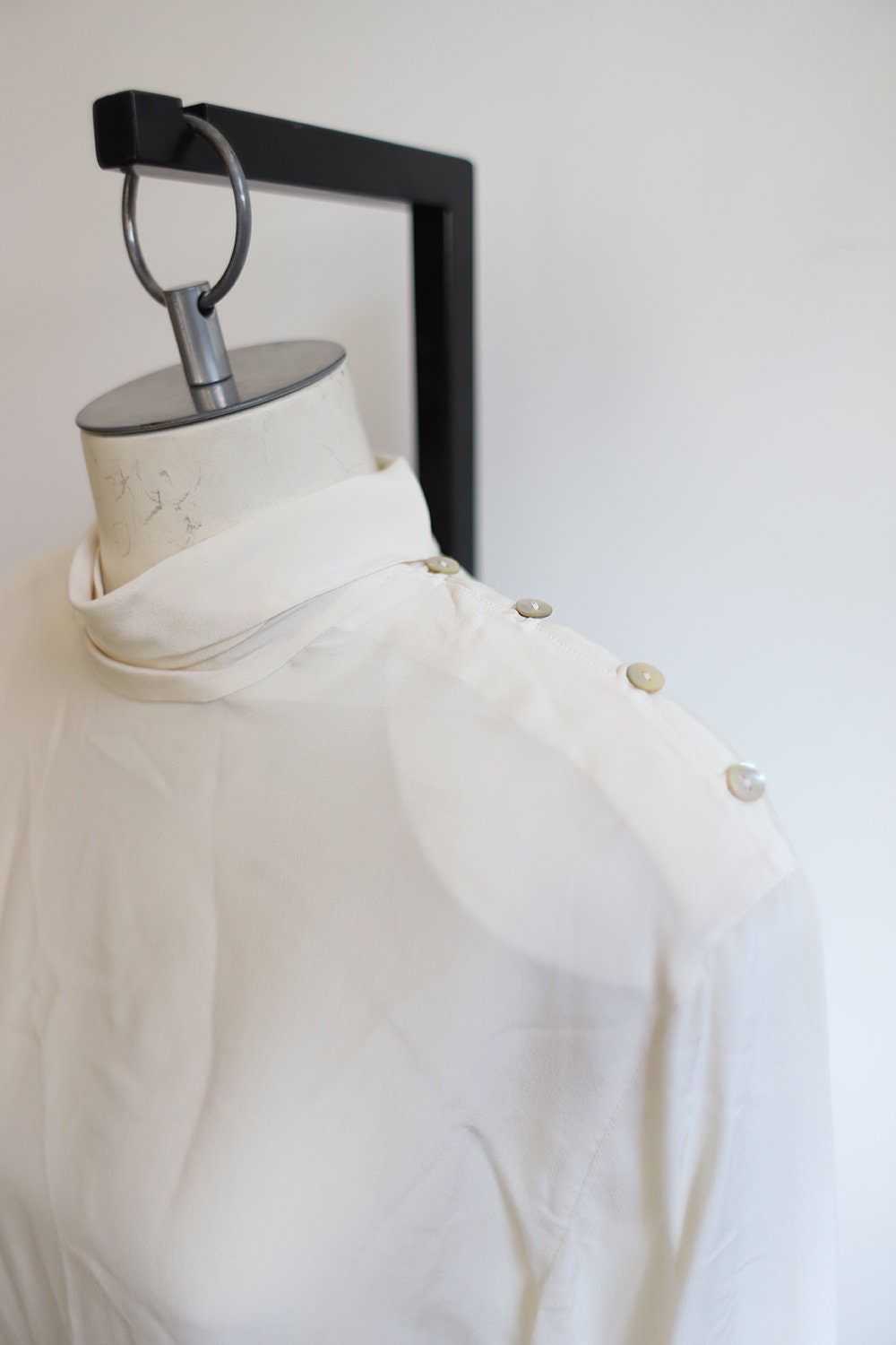 Vintage 1980s 90s Rena Rowan for Saville Ivory Off-white High - Etsy