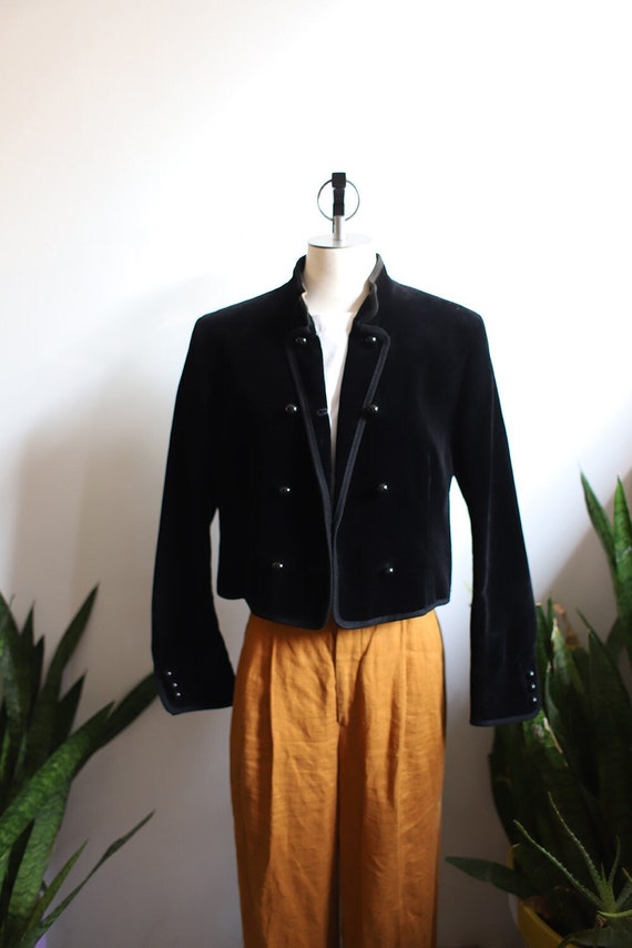 cropped velvet jacket 80s - Gem