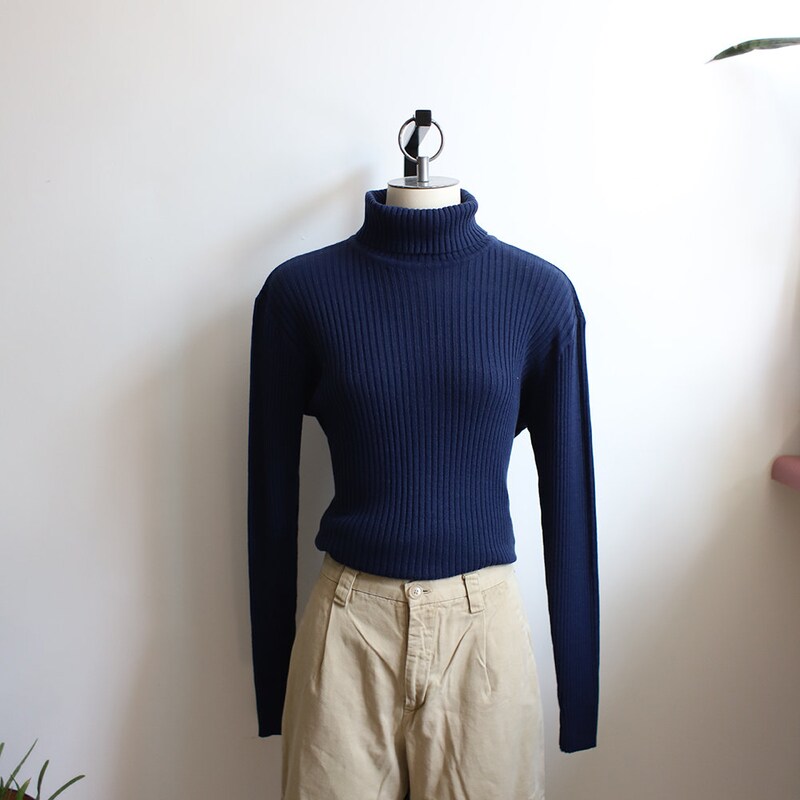Blue Turtleneck - Etsy