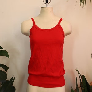 Vintage 1970s 80s Xs Red Spaghetti Strap Tank Top Sleeveless - Etsy