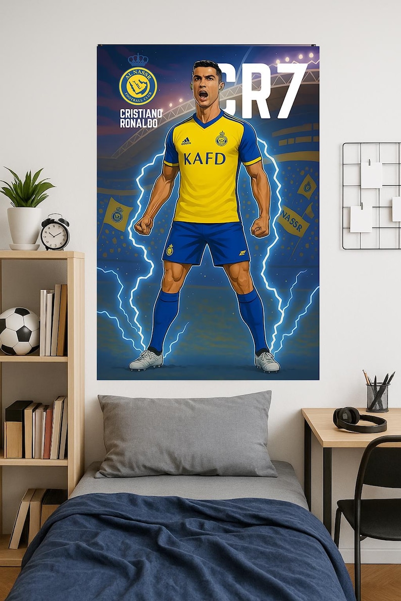 Cristiano Ronaldo CR7 Al Nassr Poster, Football Fan Gift (digital JPG ...
