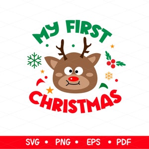 My First Christmas Svg Bundle, First Christmas Svg PDF EPS PNG - Etsy