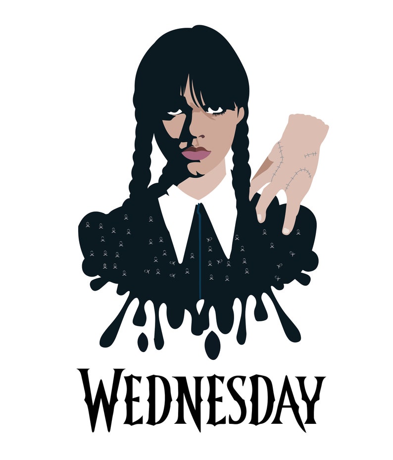 Wednesday Addams the Addams Family SVG Digital Printable Png Pdf Ai Eps ...