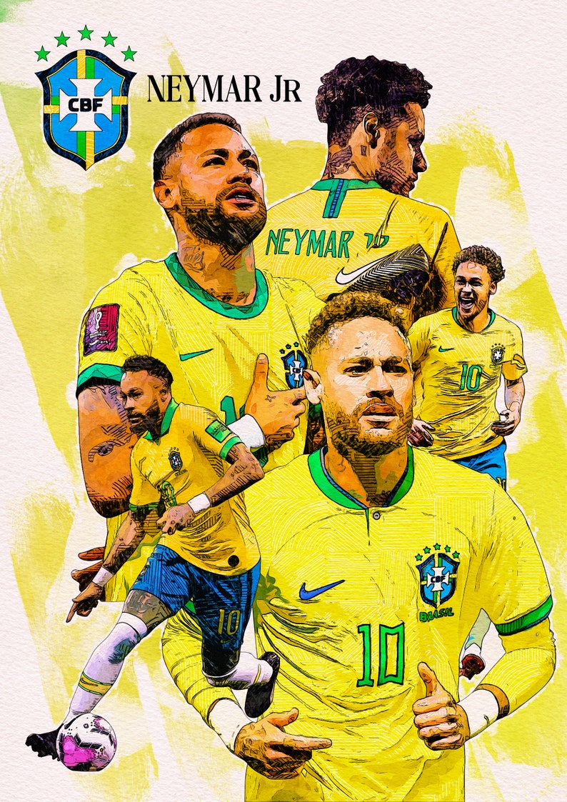 3 Design Neymar Jr Football Poster, Printable Poster, Print, Football ...