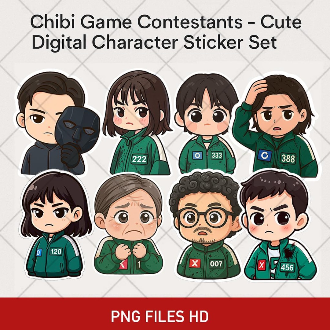 Kawaii Chibi Game Character Stickers – PNG File (digital Download) - Etsy