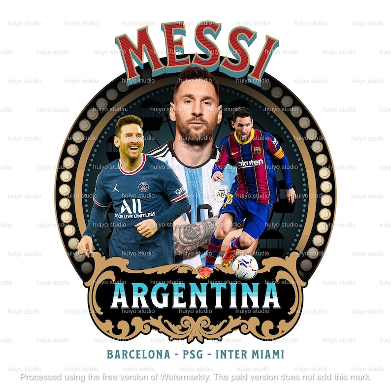 Lionel Messi Football T-shirt Design PNG (digital Download) - Etsy