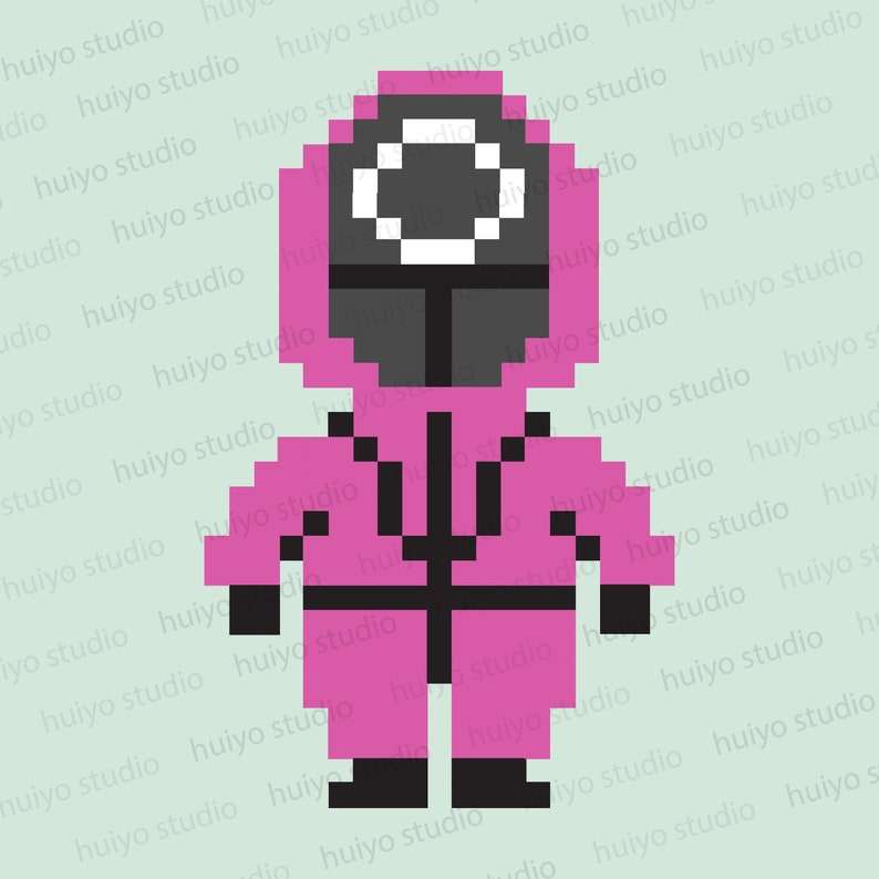 Squid Game Pixel Art Svg Png Eps Pdf Download Etsy