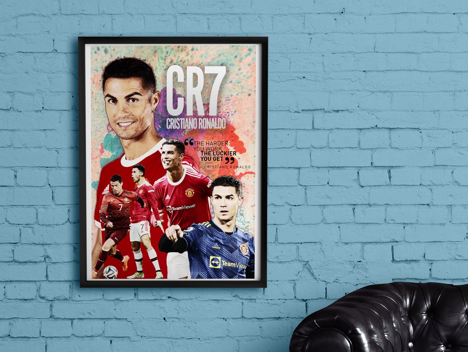 Cristiano Ronaldo Football Poster, Printable Poster, Motivational Quote ...
