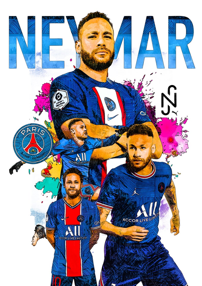 3 Design Neymar Jr Football Poster, Printable Poster, Print, Football ...