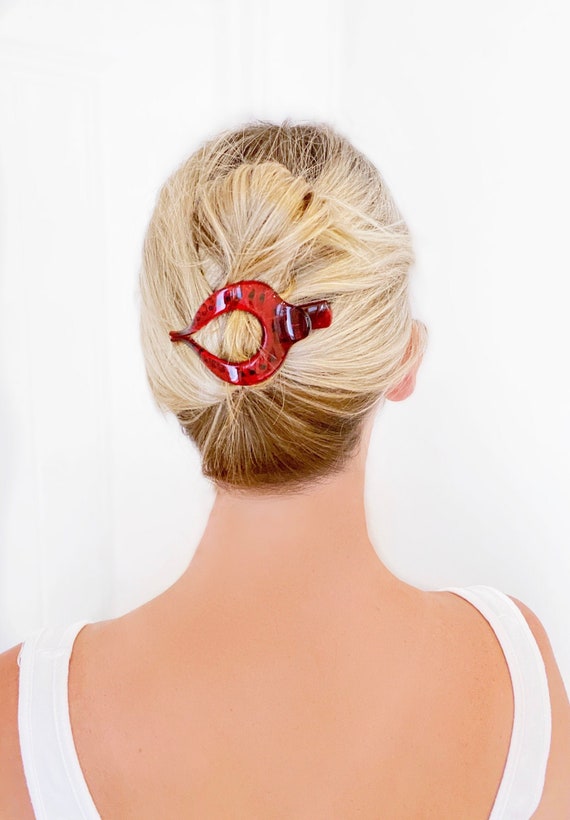 Small Red the Best Hair Clip - Etsy