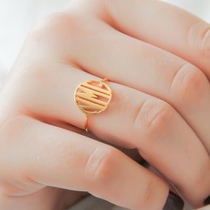 Custom Monogram Ring, Letter Monogram Jewelry, Adjustable Letter ...