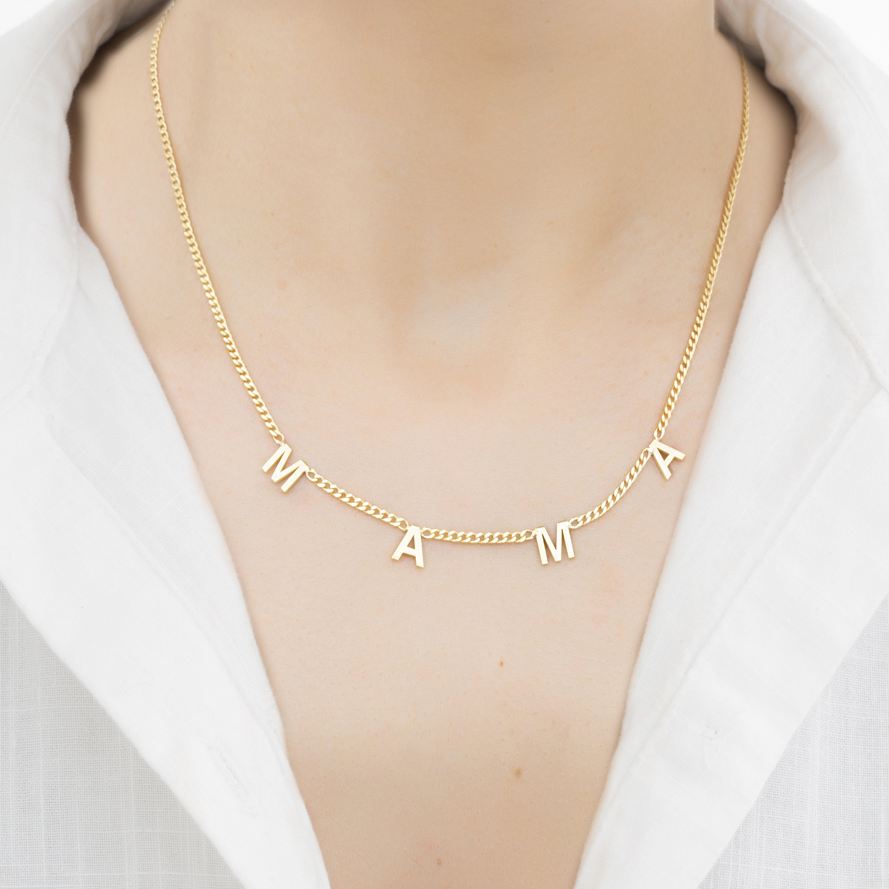 Collar espaciado de letras collar de letras colgantes | Etsy