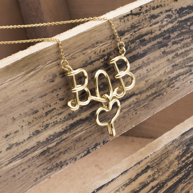 Wire Necklace Wire Name Necklace Wire Initial Necklace - Etsy