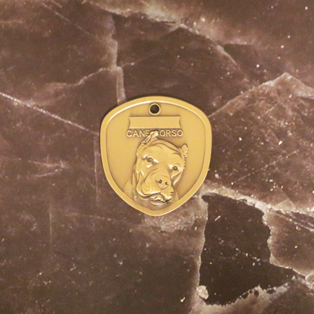 Cane Corso Shield Shape Dog Tag ID Tag Laser Deep Engraving Technology ...