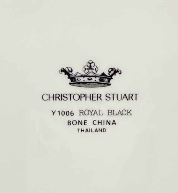 Plates Kitchen & Dining Vintage Christopher Stuart 'Royal Black' Bone ...