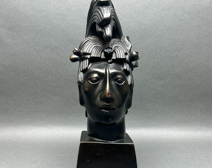 Vintage Ancient Mayan King Pakal Metal Sculpture. Made in Mexico - Etsy