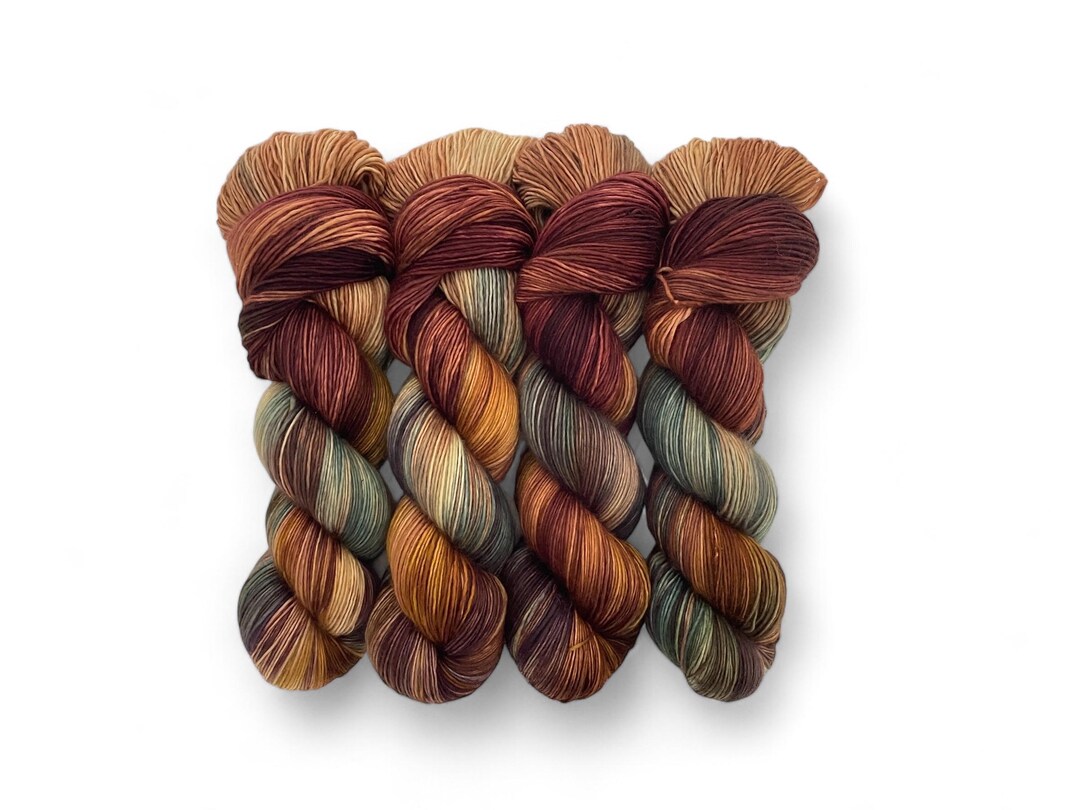 DUSTY PATH Hand Dyed Yarn 100% Extrafine Superwash Merino Wool ...