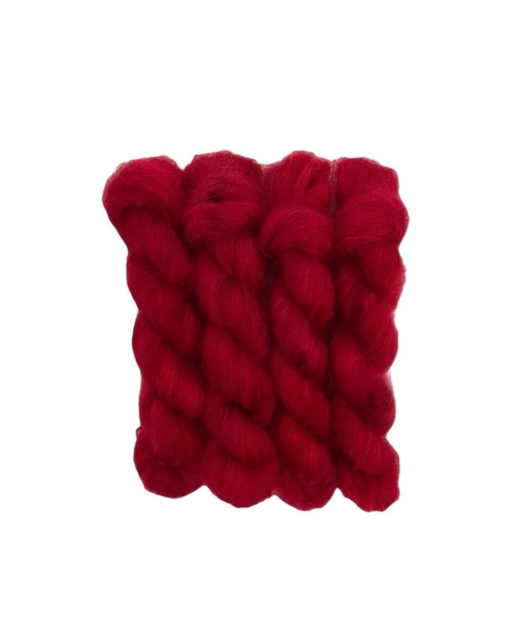RED RED - Hand Dyed Yarn - Kid Mohair and Silk - Lace Weight - 50g ...