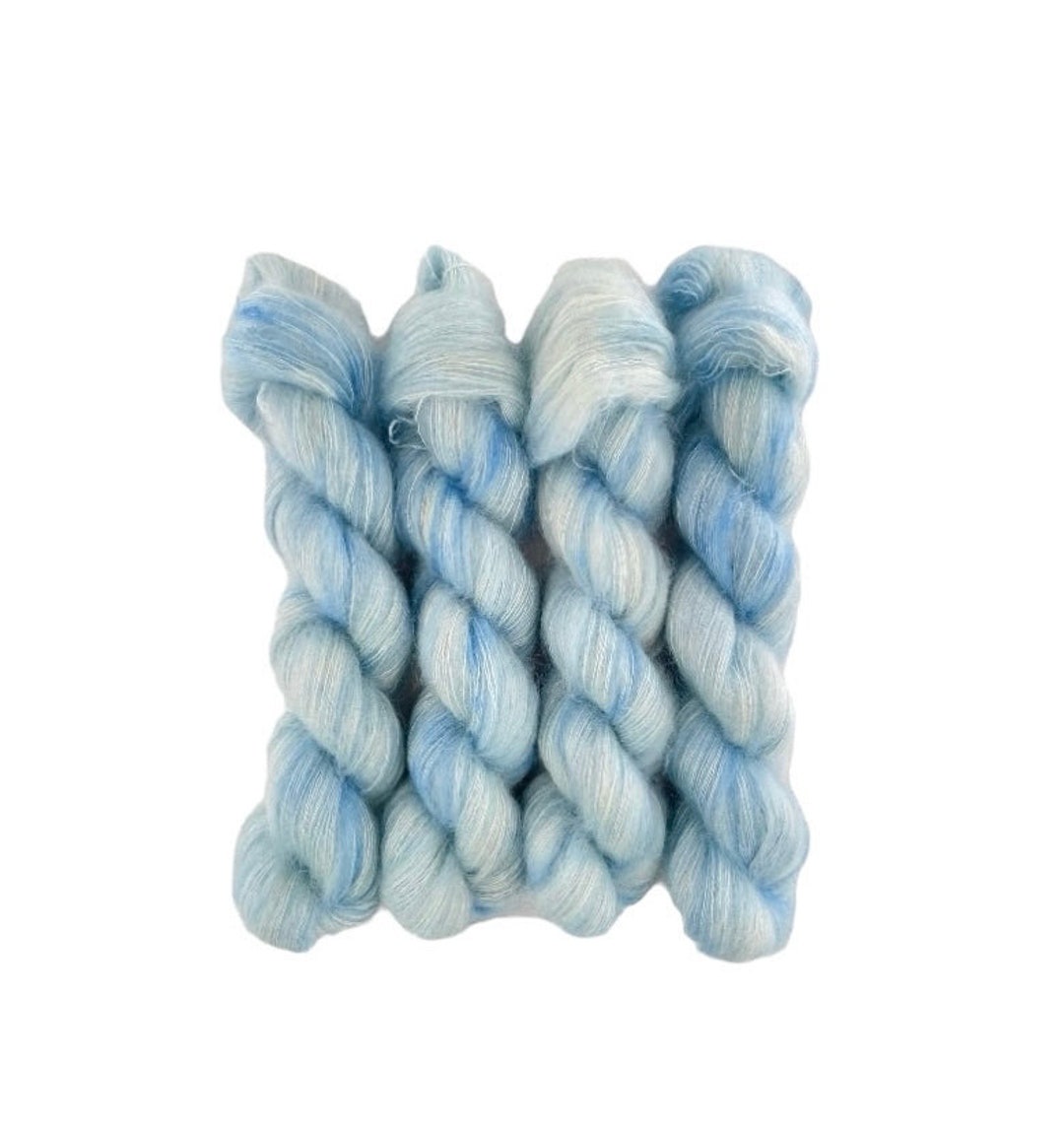 FIZZY WATER Hand Dyed Yarn Superkid Mohair And Mulberry Silk Lace ...