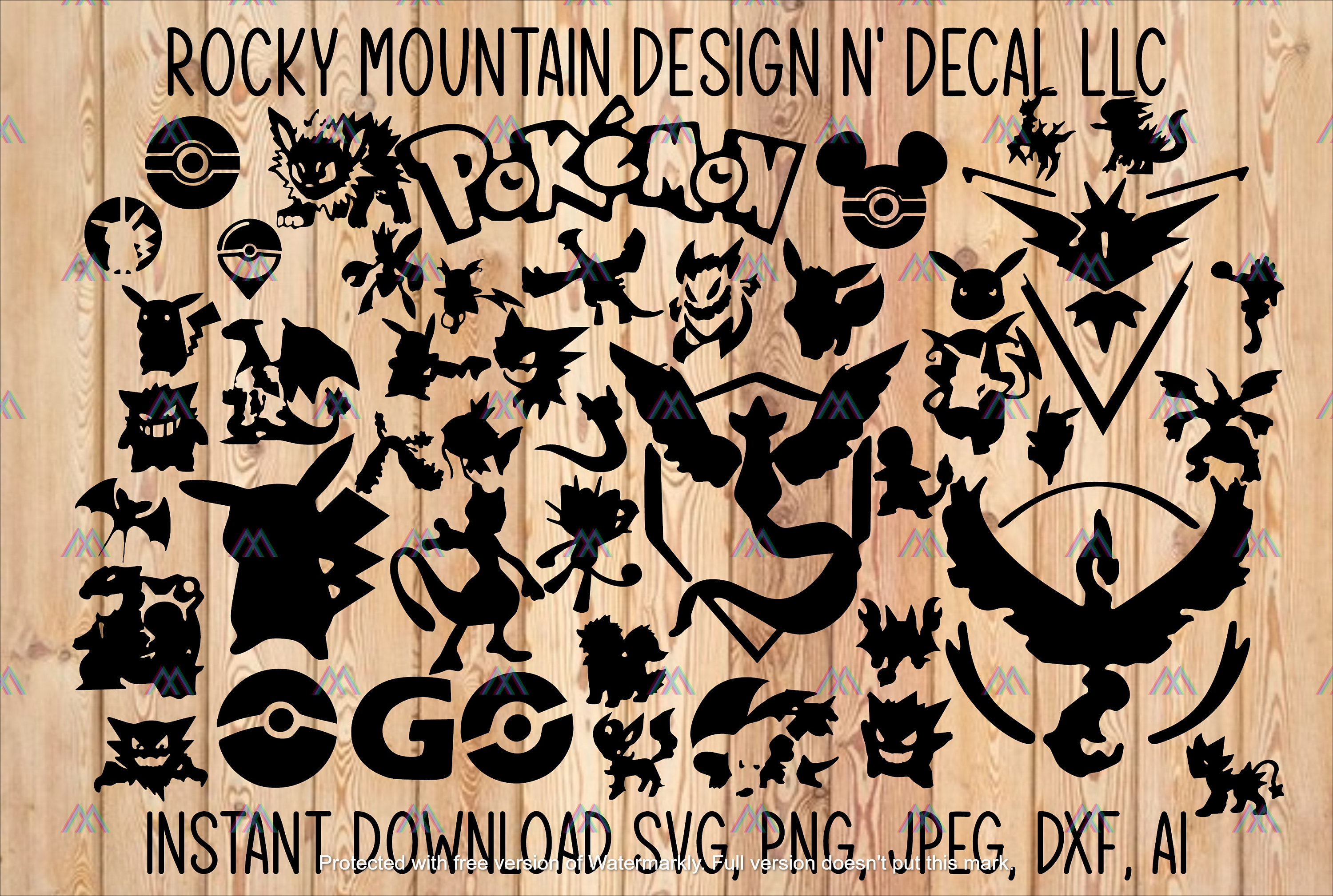 Poke-man Instant Download Svg, Png, Dxf, Ai, Jpeg - Etsy