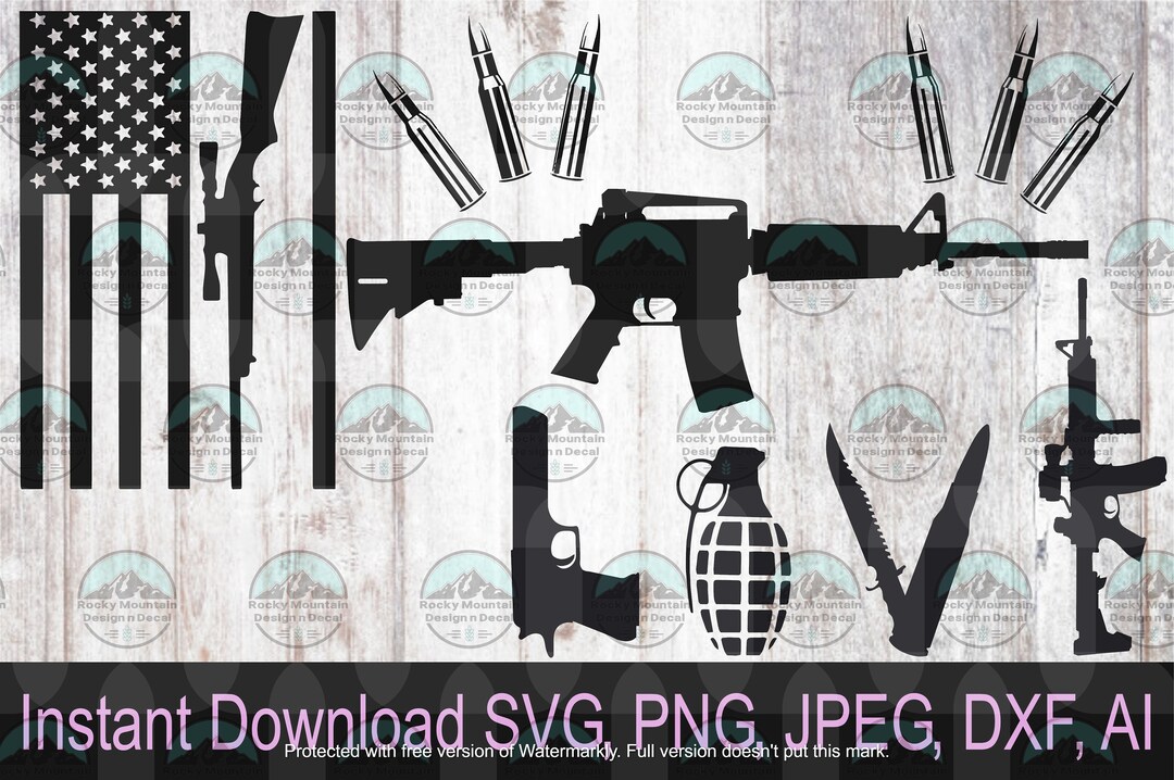 Digital Instant Download Gun Love Svg, Png, Jpeg, Dxf, Ai - Etsy