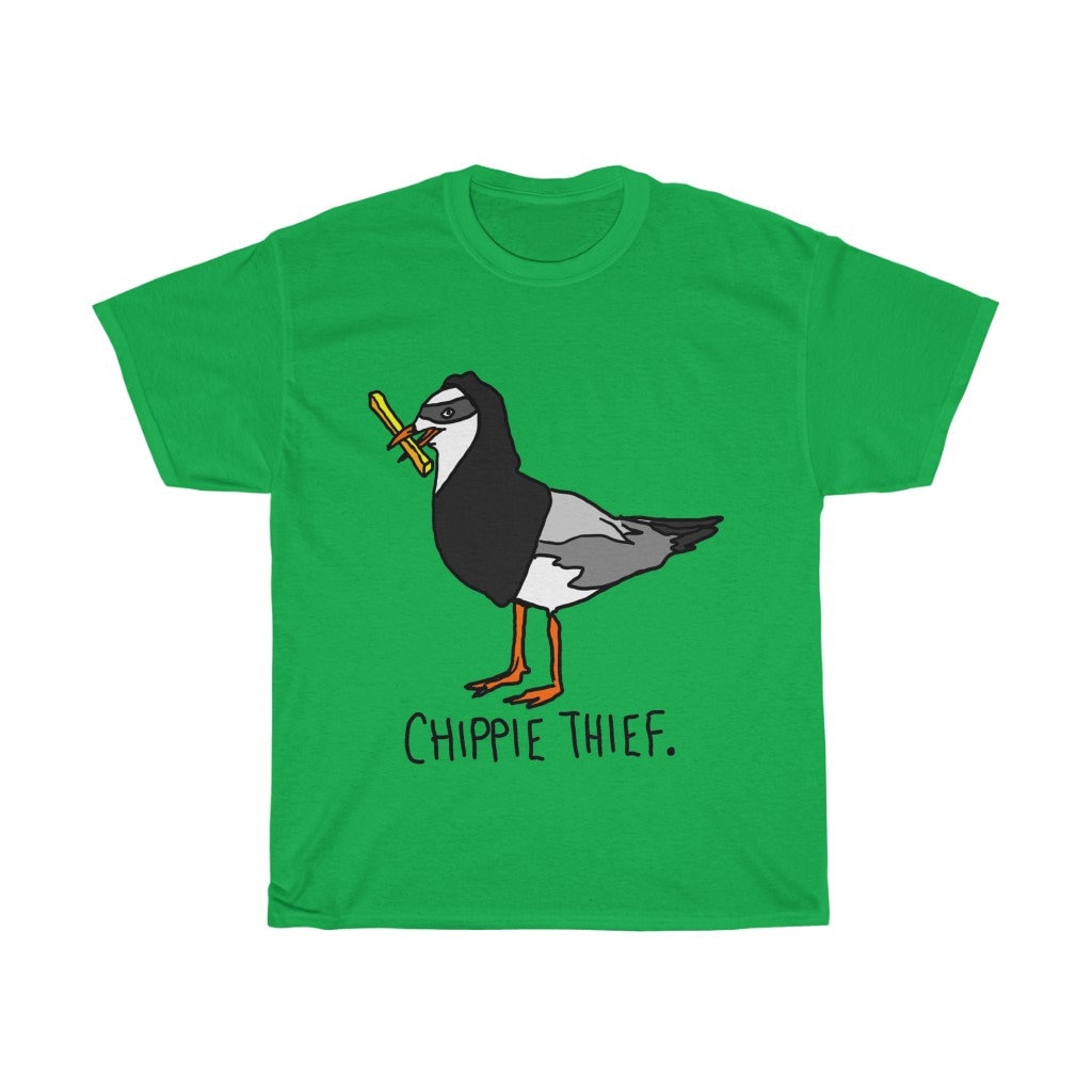 Funny Seagull Chippie Shirt - Potato Chip T-shirt of an Australian ...