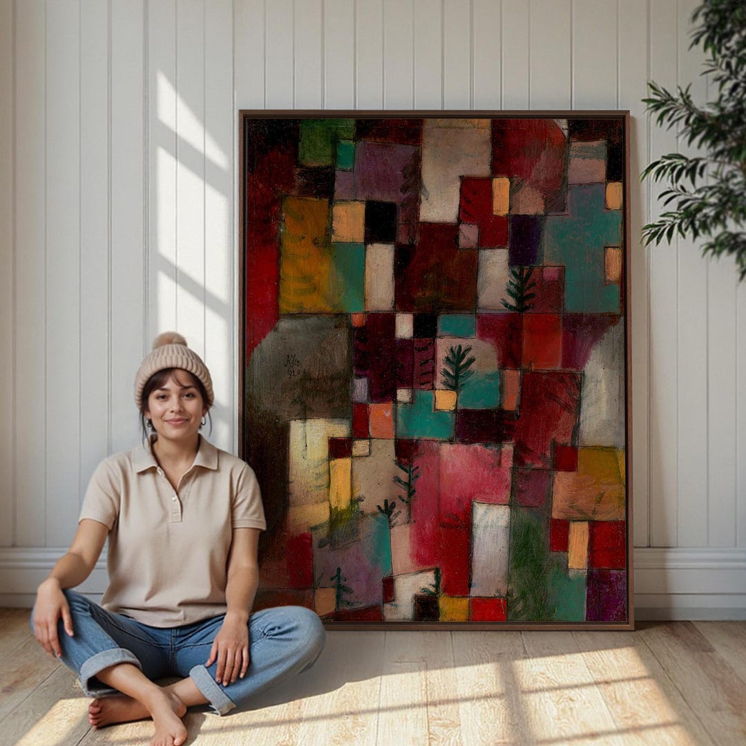 Paul Klee Abstract Art Print: Redgreen and Violet-yellow Rhythms ...