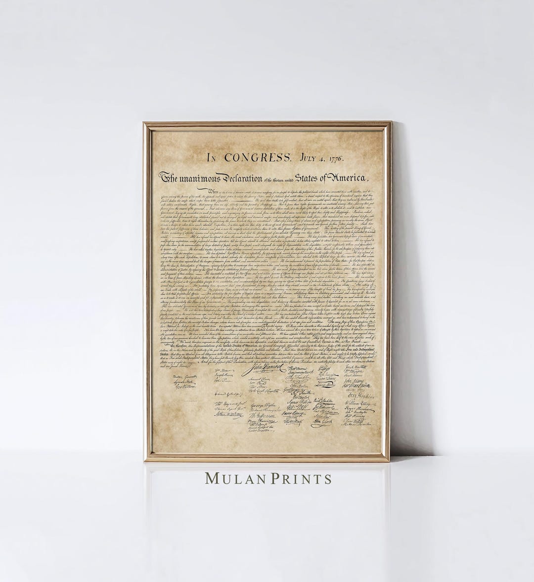 Declaration of Independence 1776 Vintage Historical Commemoration ...