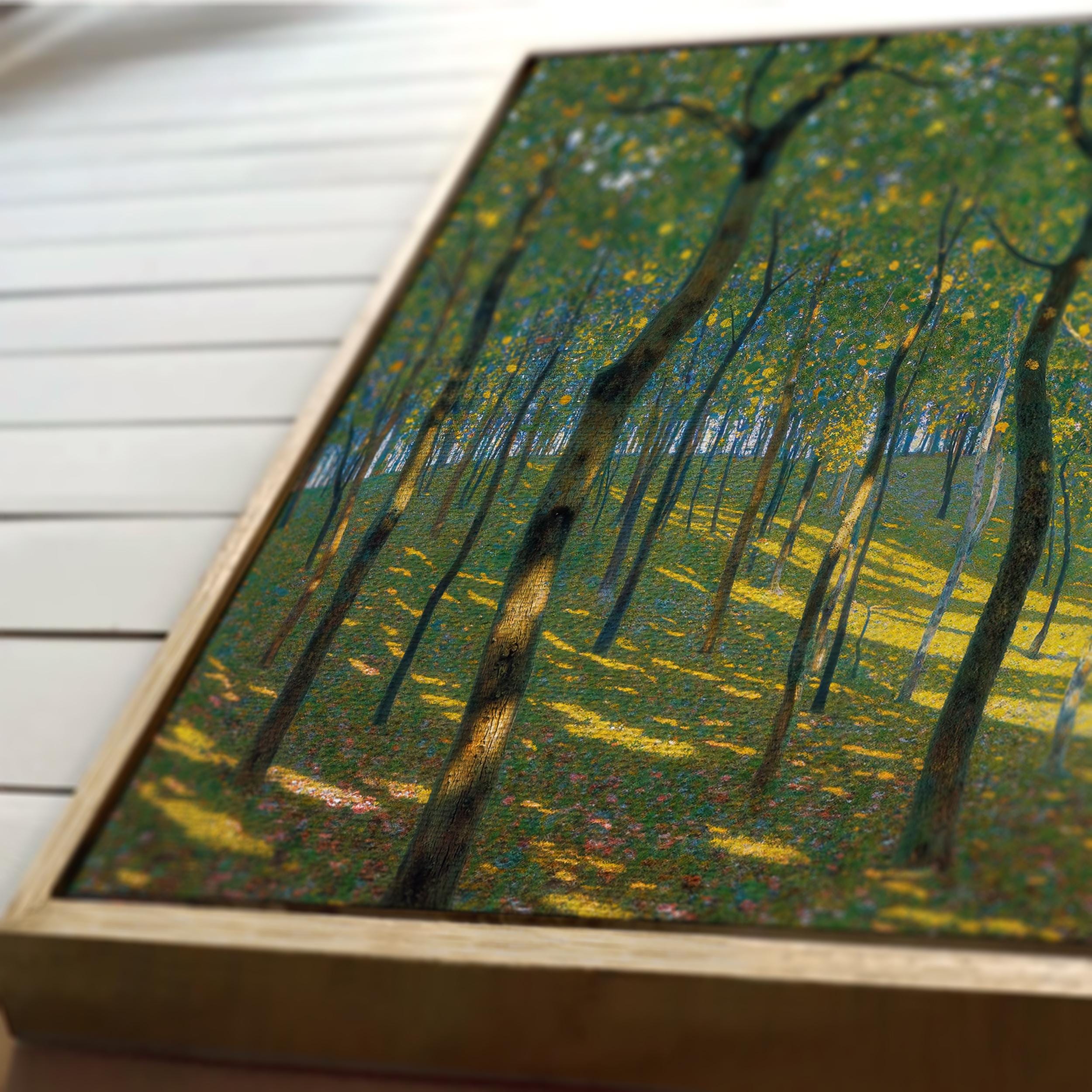 Shade Trees Framed Canvas Art Prints : Forest View Wall Art,various ...