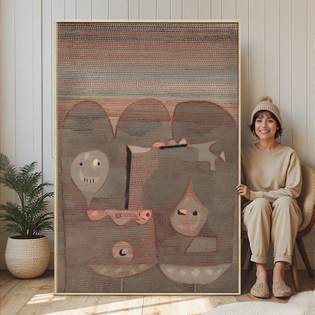 Ready to Hang Paul Klee - Barbarian Sacrifice Painting | Wood Framed ...
