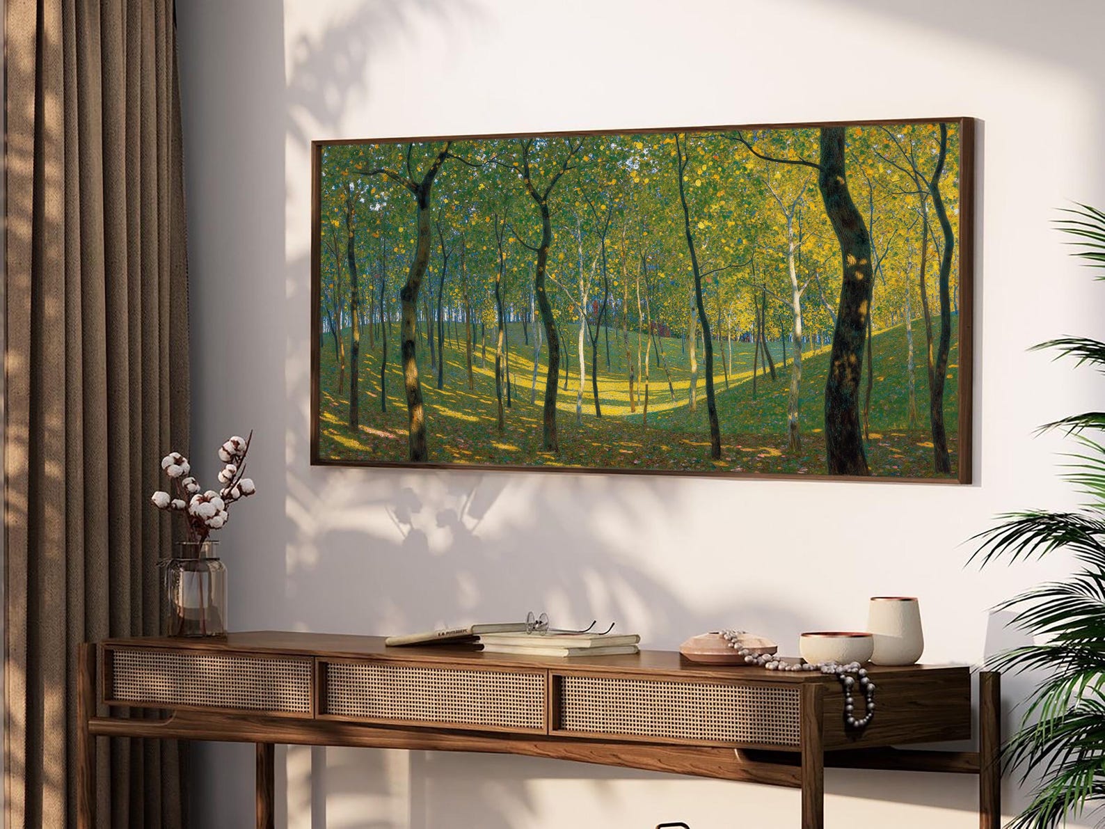 Shade Trees Framed Canvas Art Prints : Forest View Wall Art,various ...