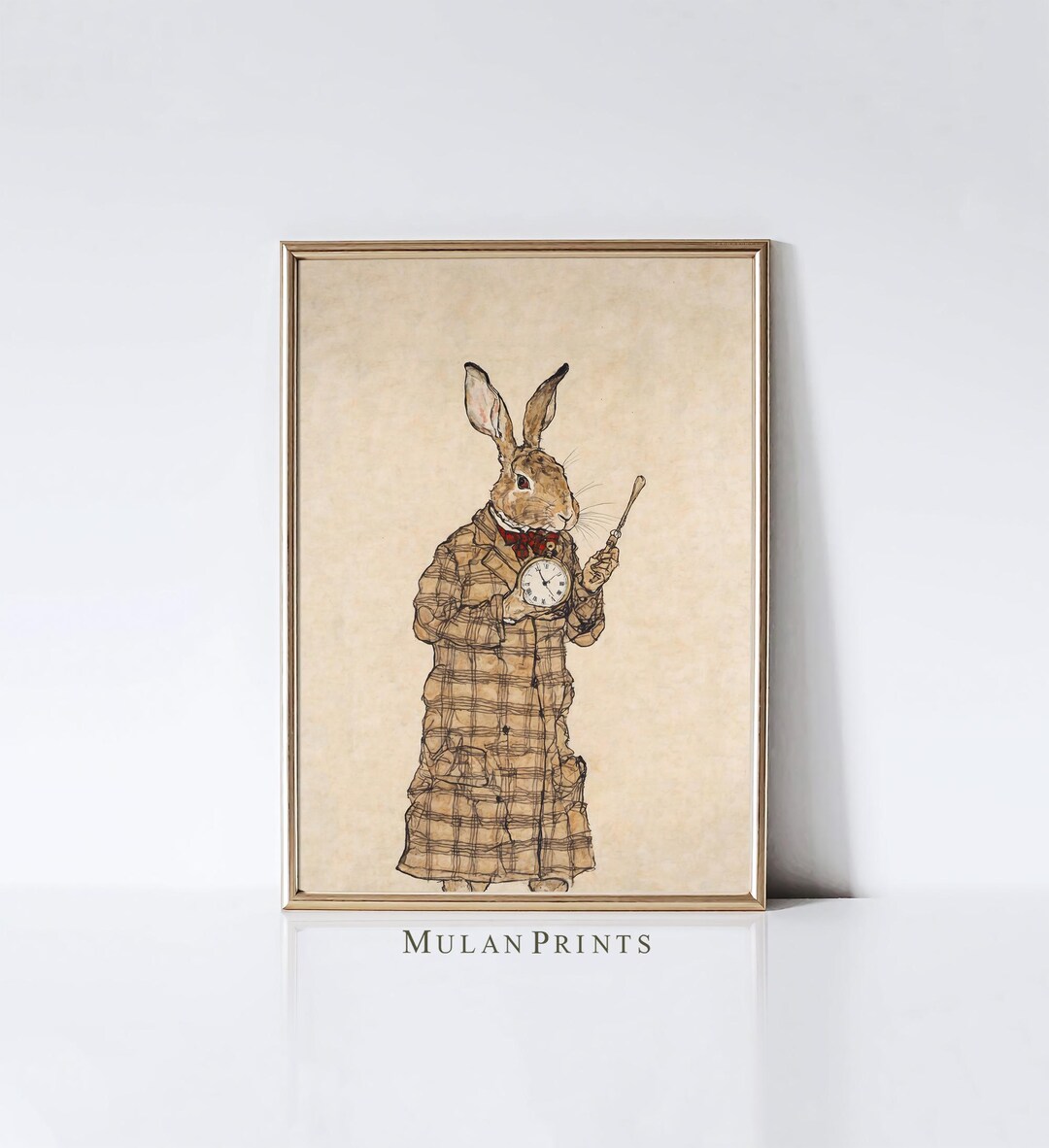 Expressionism Bunny Prints Retro | PRINTABLE Vintage Rabbit Wall Decor ...