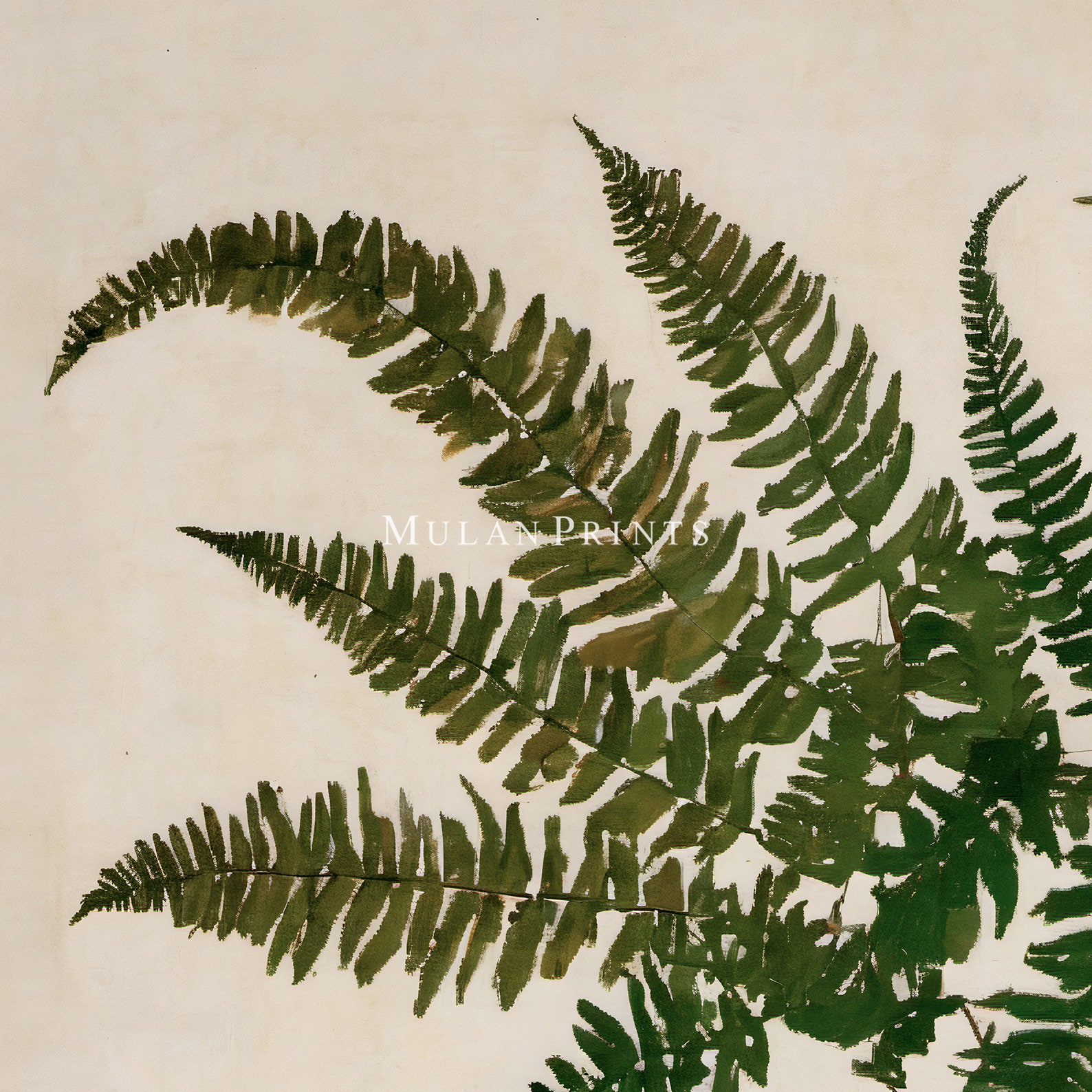 Original Vintage Fern Art Set 6 PRINTABLE Original Botanical Leaf ...