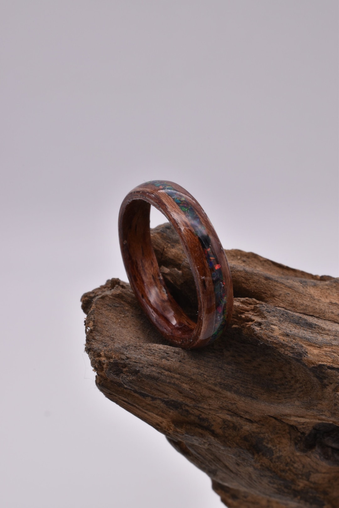 Partner Rings Precious Wood Bentwood Wooden Ring Made of Tulipwood Wood ...