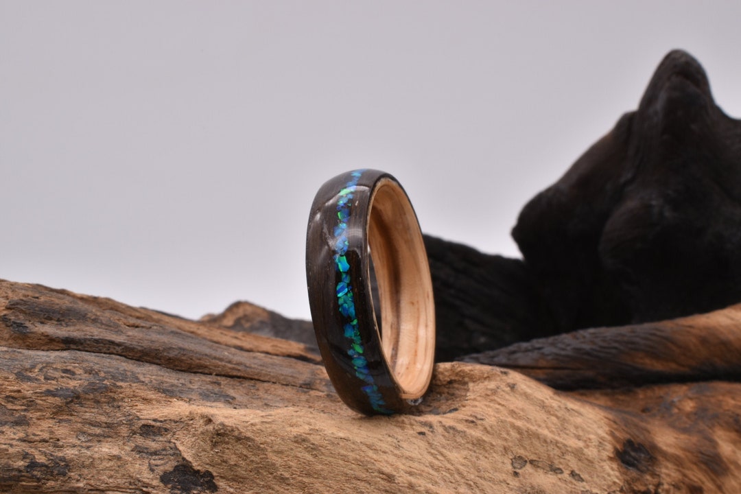 Partner Rings Precious Wood Bentwood Wooden Ring Made of Ziricote and ...