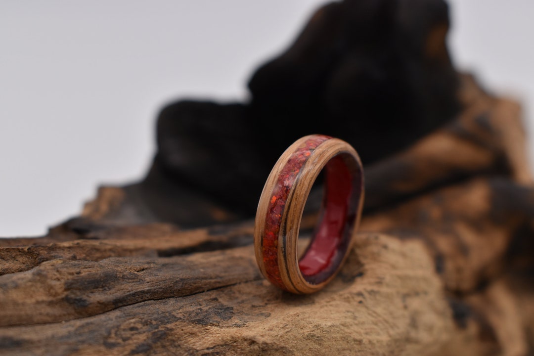 Partner Rings Ring Precious Wood Bentwood Wooden Ring Made of Teak Wood ...