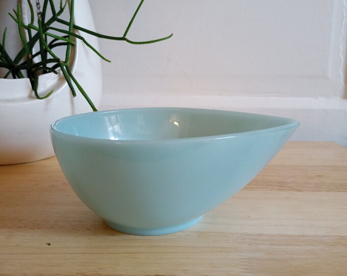 Fire King Swedish Modern Teardrop Bowl Delphite Blue 6.5" - Etsy