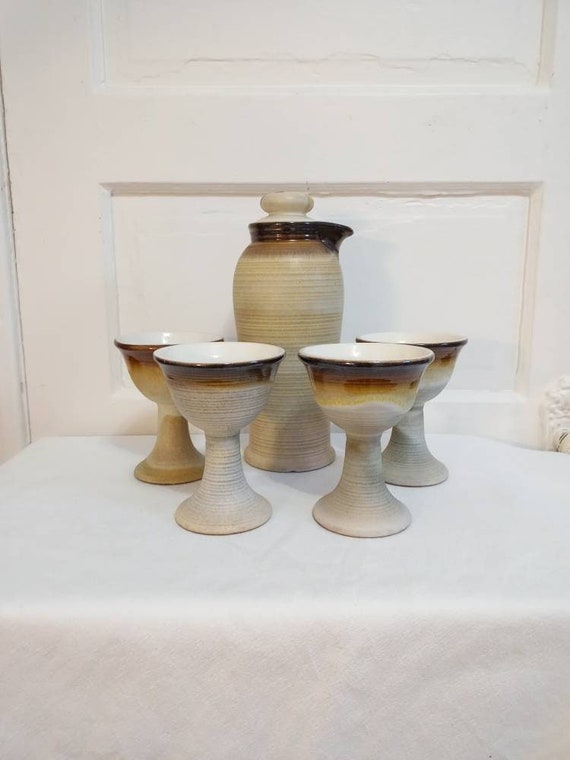 Vintage Genin Trudeau Beauceware Pottery Decanter & Wine | Etsy